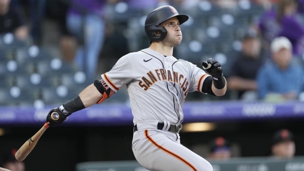 Tommy La Stella San Francisco Giants Beat Colorado Rockies Tsnca